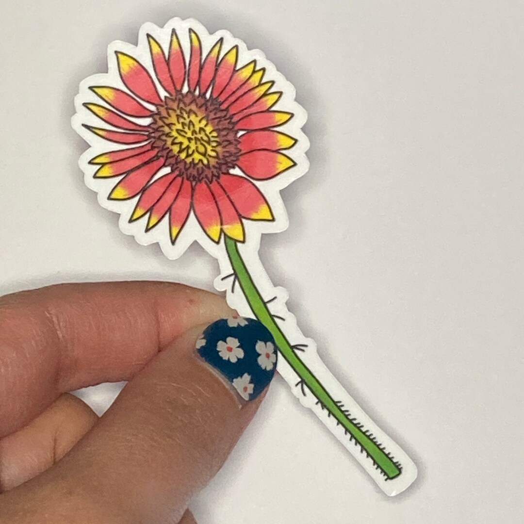 Blanket Vinyl Sticker | Wild Flower Sticker | Waterproof Sticker ...