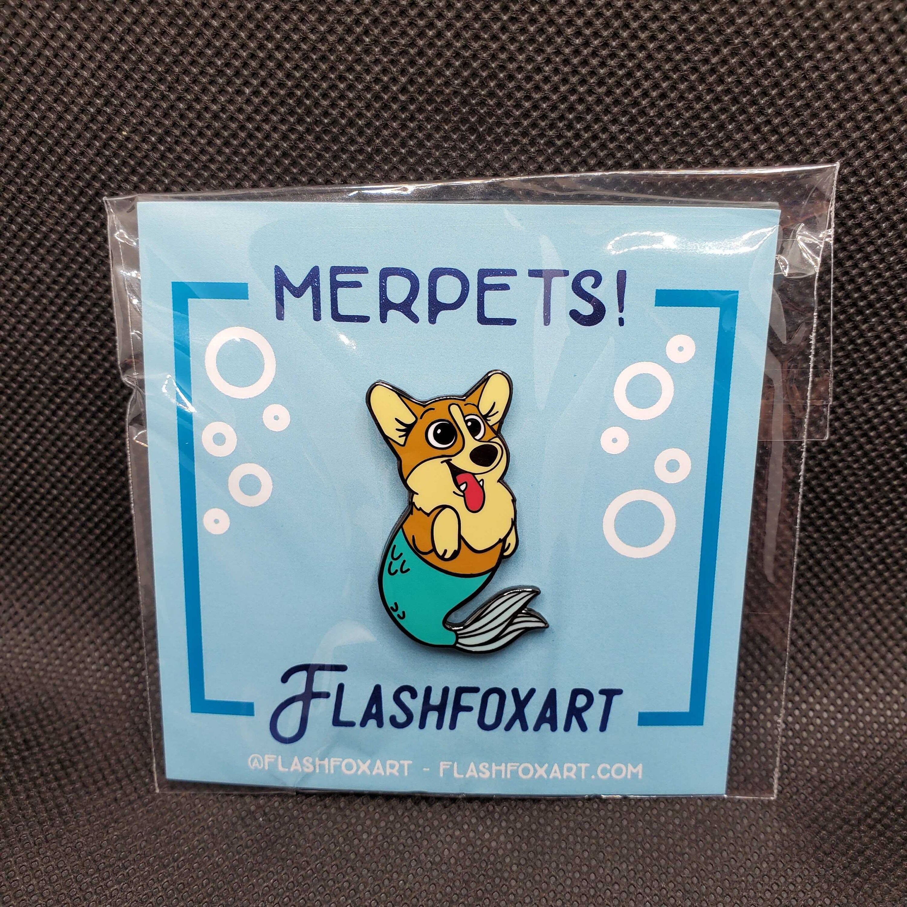 Merpets Corgi Mermaid Enamel Pins - Etsy