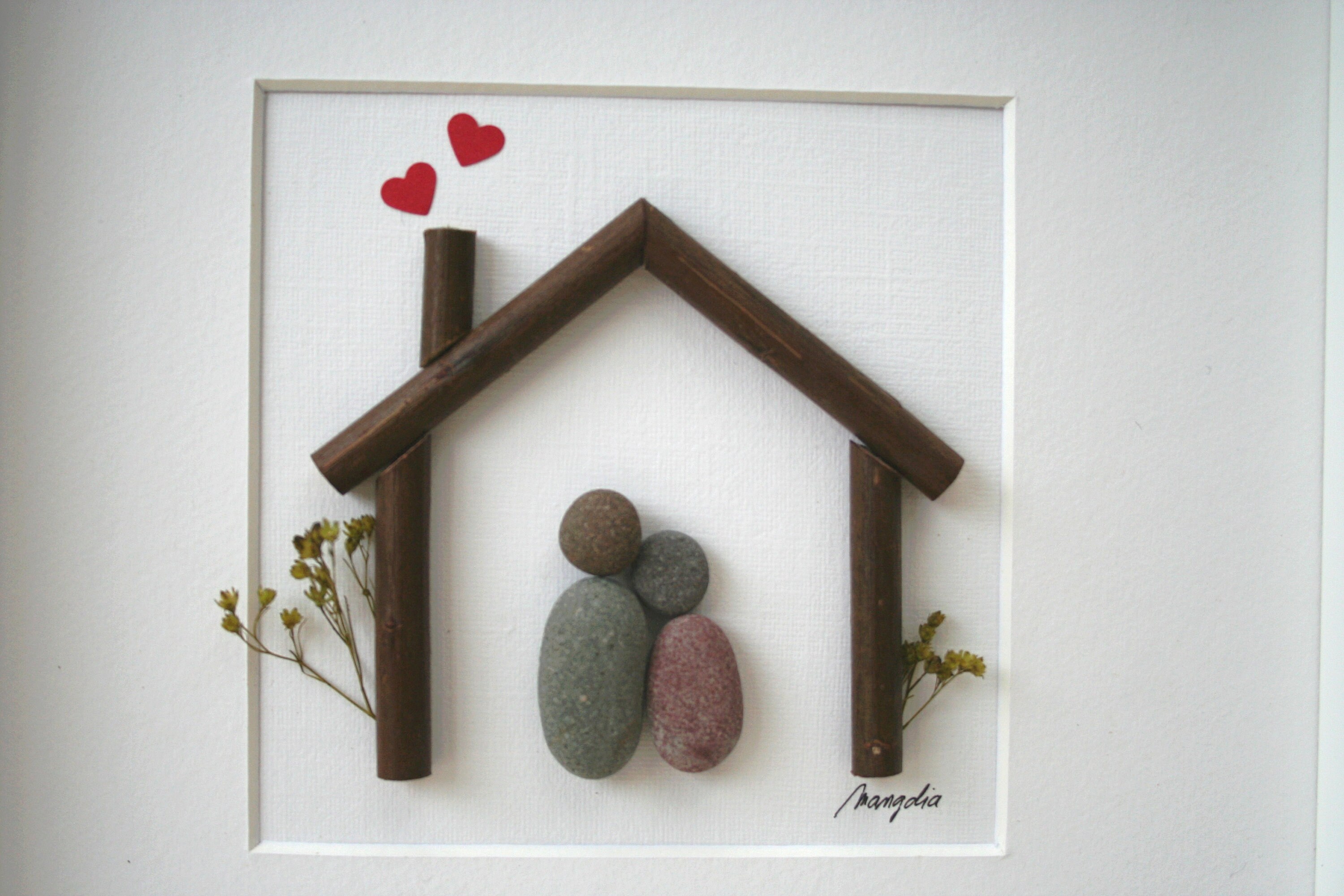 Pebble art new home Pebble art couple Pebble art Pebble art | Etsy