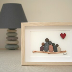 Pebble Art Family of 5, Pebble Art Picture, Pebble Art Family of Five ...