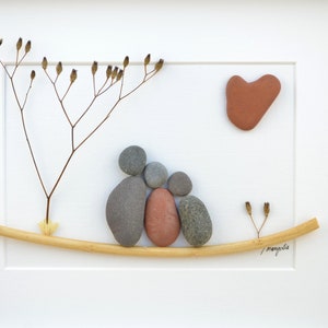 Pebble Art Family of 3, Pebble Art Family, Pebble Art, Pebble Art ...