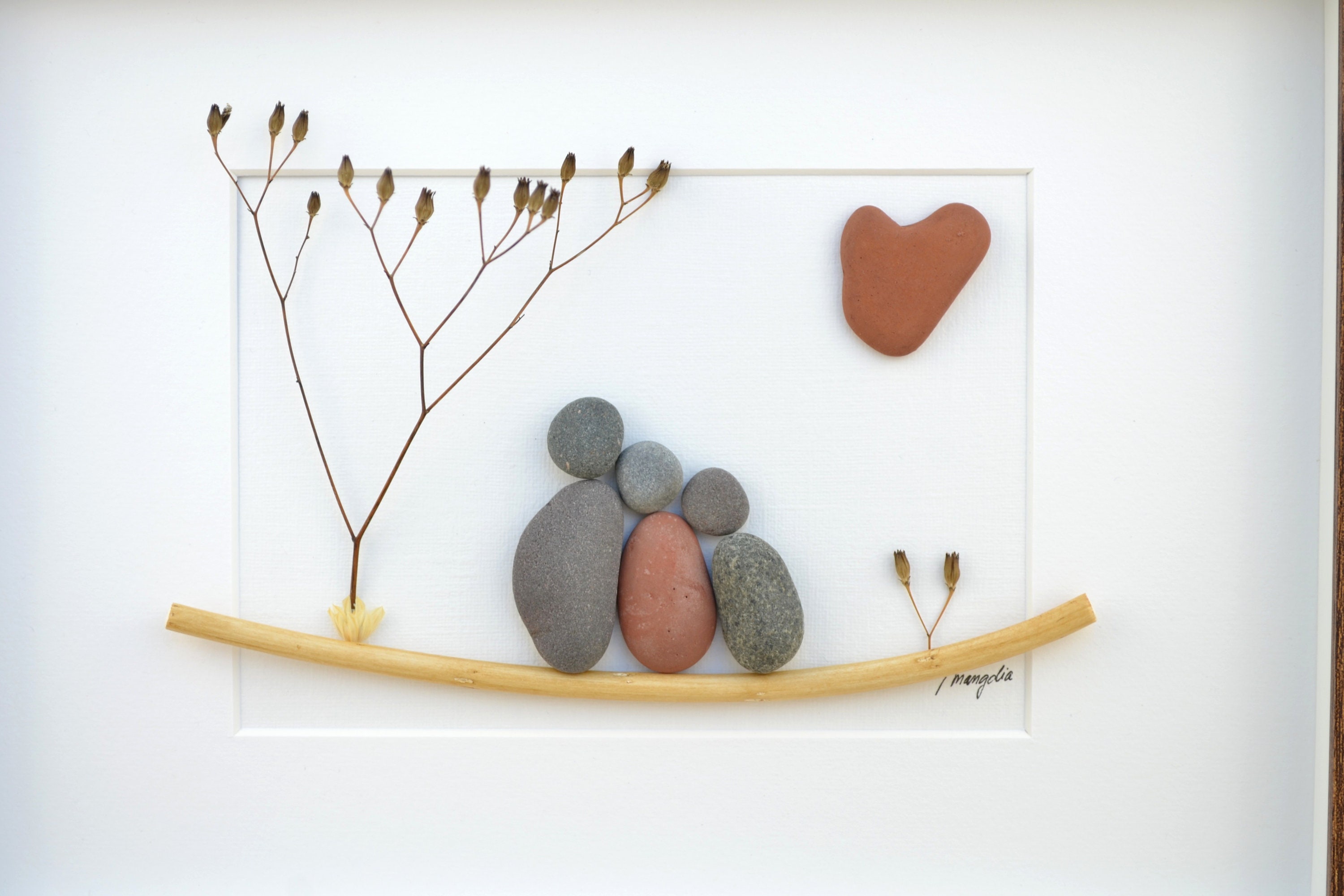 Pebble Art Family of 3 Pebble Art Family Pebble Art Pebble | Etsy