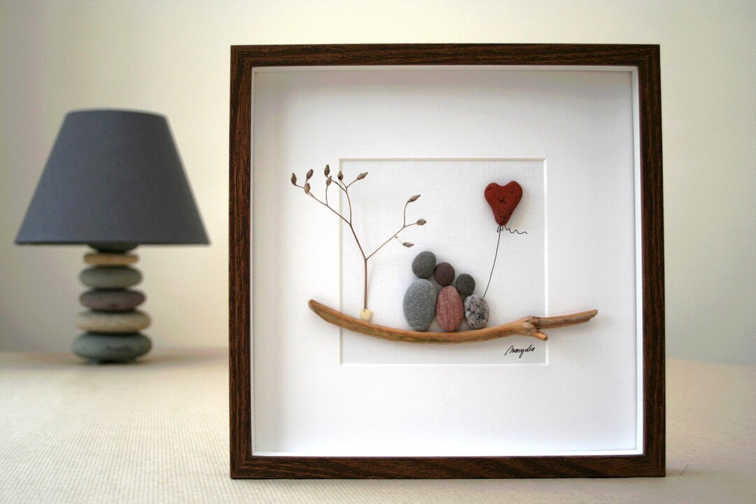 Pebble Art Family of 3, Pebble Art Family, Pebbel Art Family of Three ...