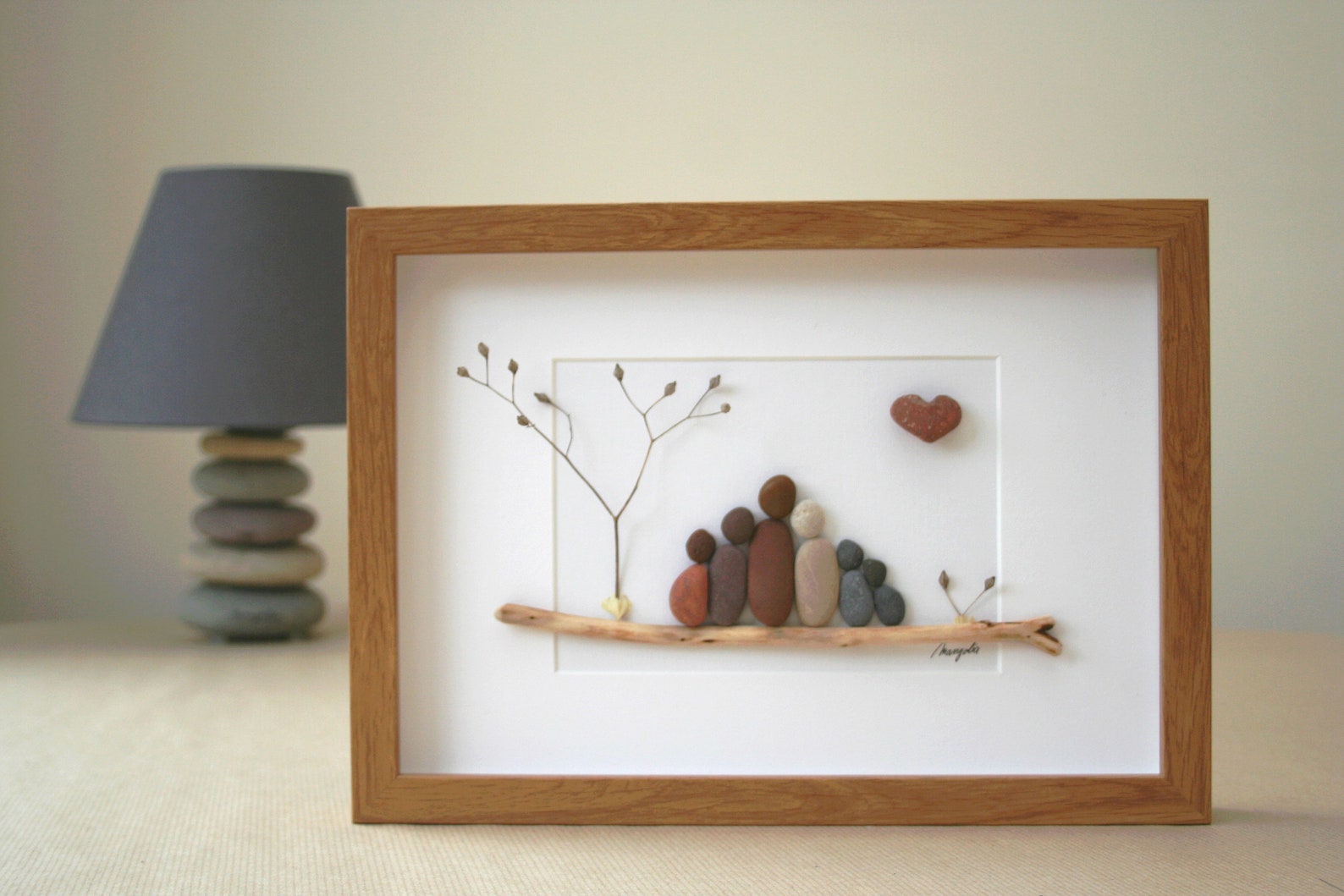 Pebble Art Family of 6, Pebble Art Family, Pebble Art, Pebble Art ...