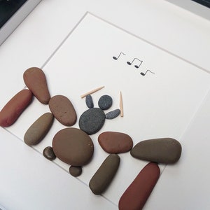 Pebble Art Drummer, Pebble Art Drum Kit, Drummer Gift, Drummer Pebble ...