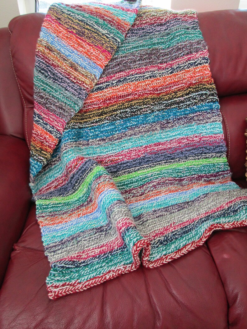 Multi-colored Handmade Crochet Throw Blanket | Etsy