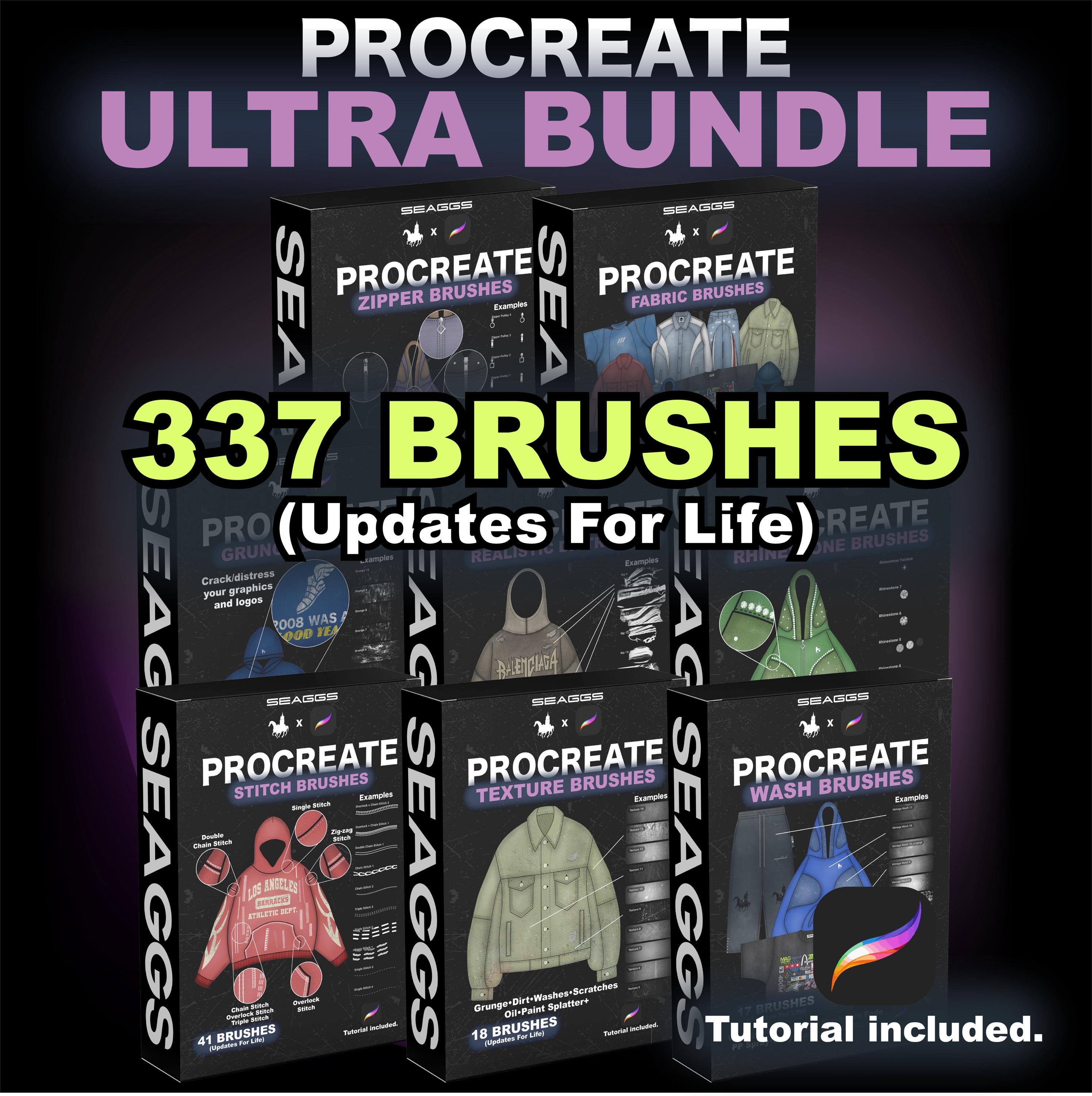 337 Procreate Clothing Brushes Streetwear Mockup Pack Clothing Brand ...