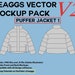 Streetwear Clothing Vector Mockup Puffer Jacket 1 Mockups - Etsy