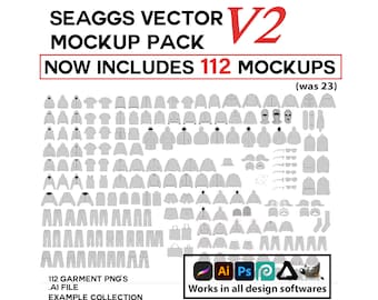 205 Mock-up Attachments Streetwear Clothing Vector Pack Techpack ...