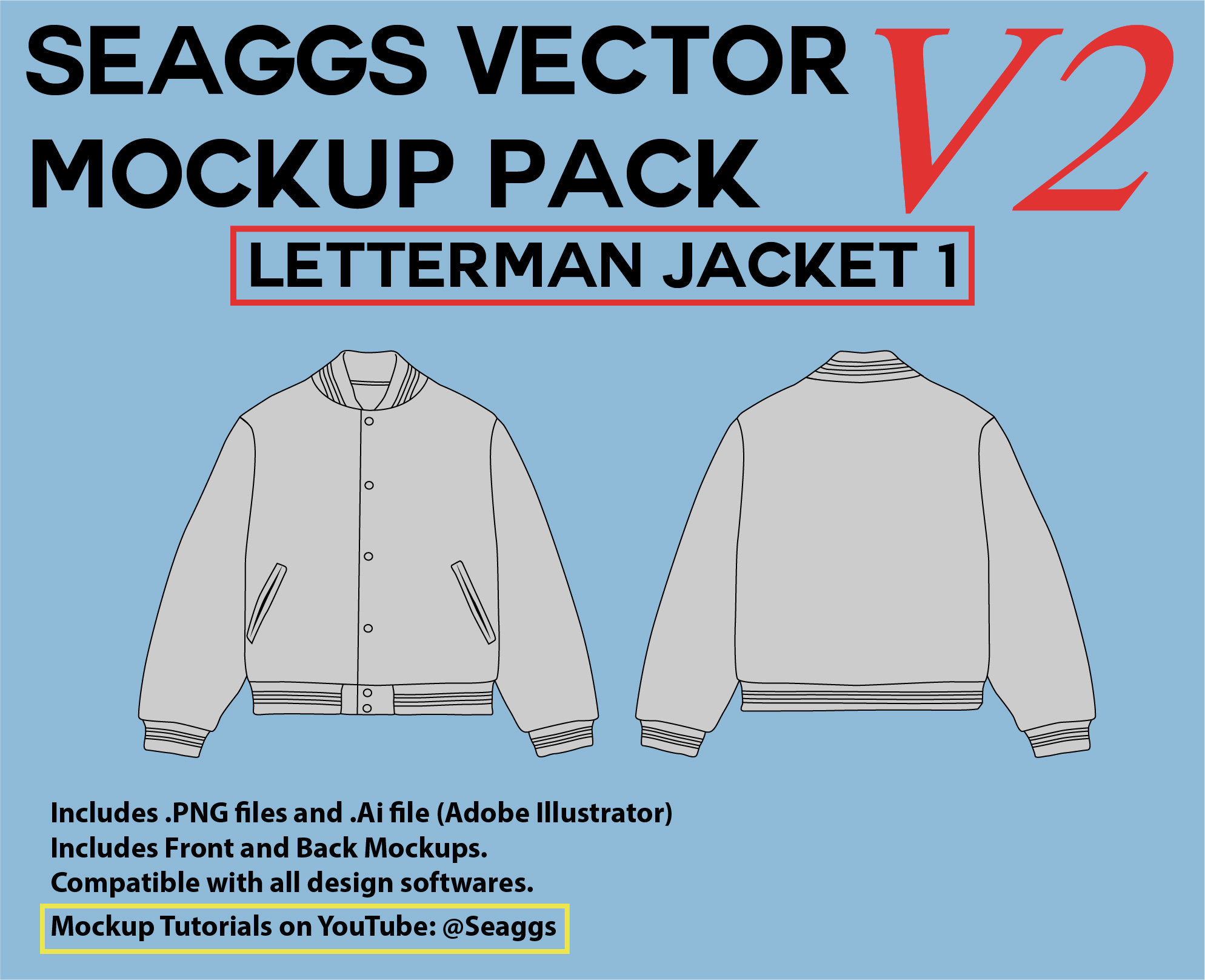 Streetwear Varsity Jacket Clothing Vector Mockup Clothing Brand Fashion ...