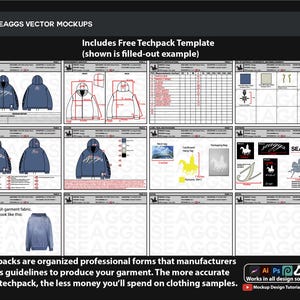 4200+ Streetwear Clothing Vector Mockup Pack Techpack Mockups Clothing Brand Fashion Design ...