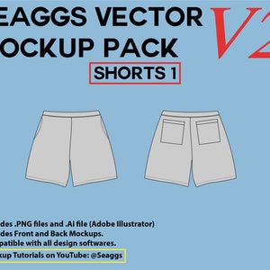 Streetwear Clothing Vector Mockup Shorts 1 Mockups Clothing Brand ...