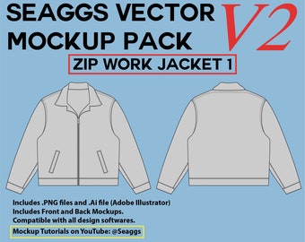 Streetwear Clothing Vector Mockup Zip Hoodie 3 Mockups Clothing Brand ...