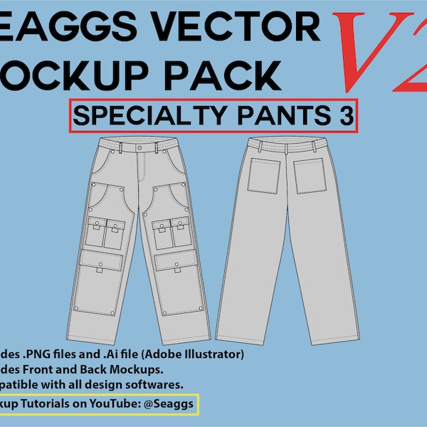 Cargo Pants Mockup - Etsy