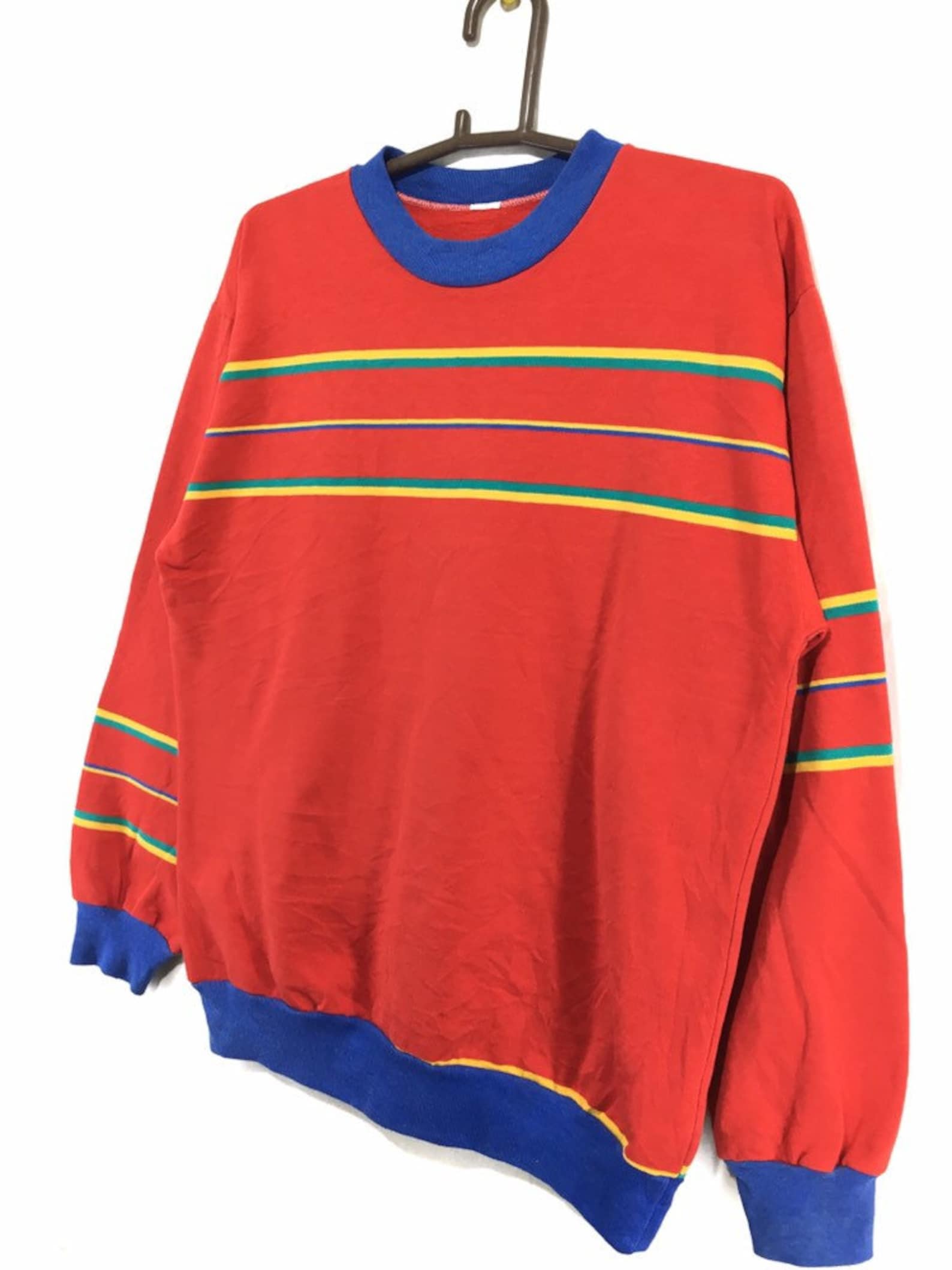 Vintage 80s Multicolor Sweatshirt - Etsy