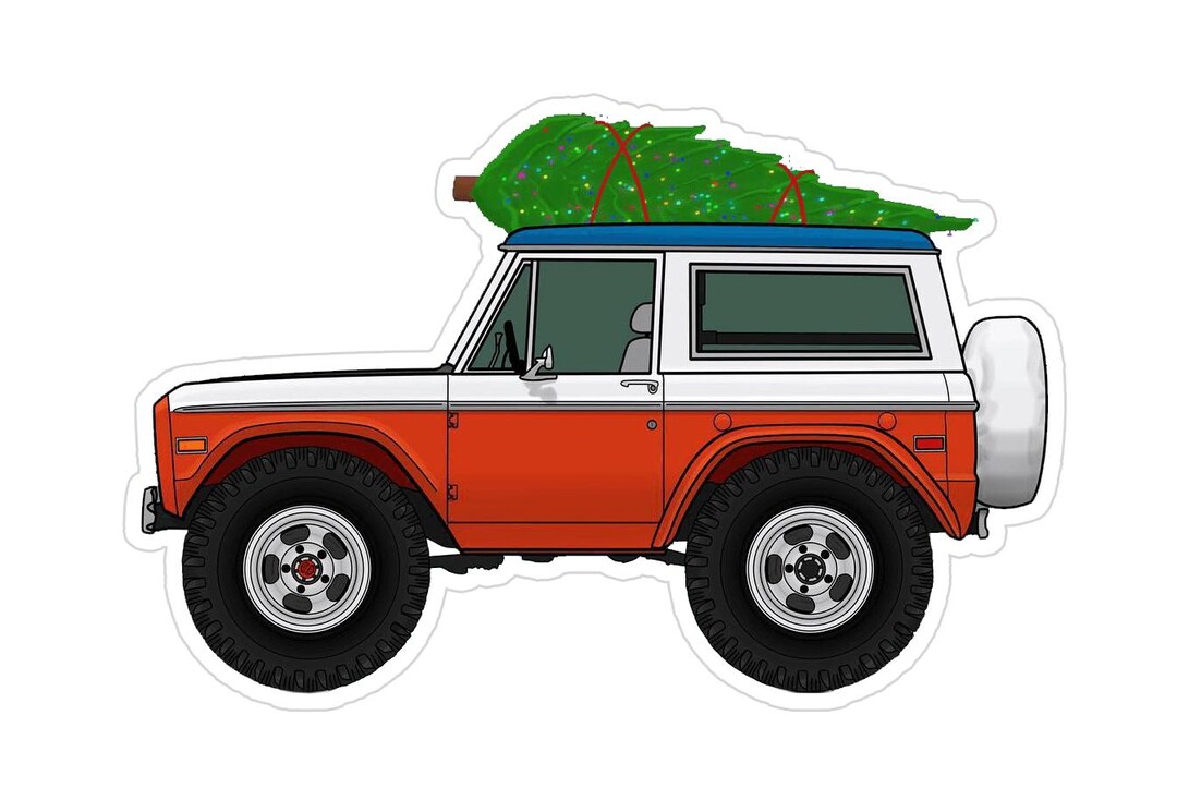 Ford Bronco Christmas-themed Vinyl Decal / Sticker - Etsy