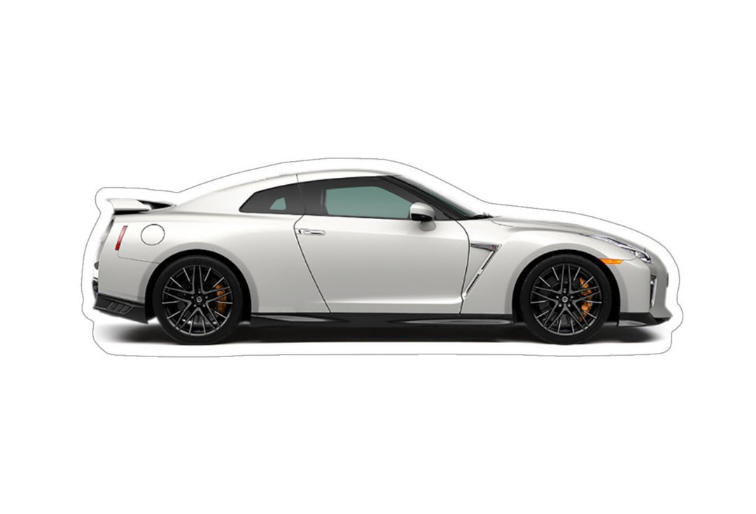 Nissan GTR R35 White Car Vinyl Decal / Sticker 4.9 X - Etsy