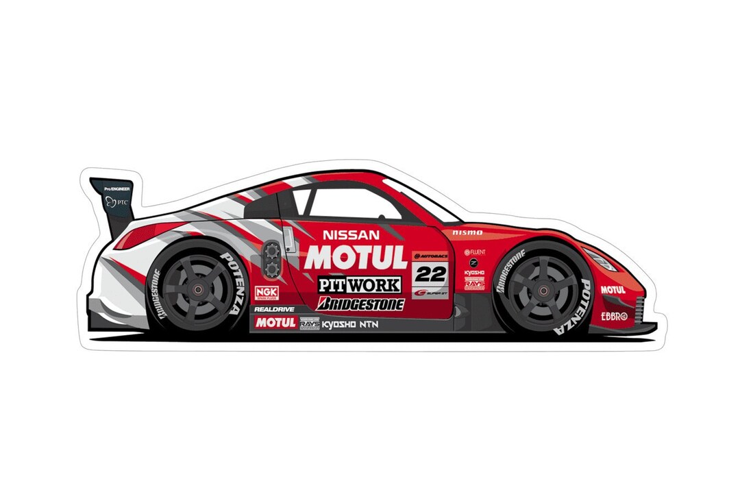 Nissan 350z Z33 22 Supergt Race Car Vinyl Decal / Sticker - Etsy