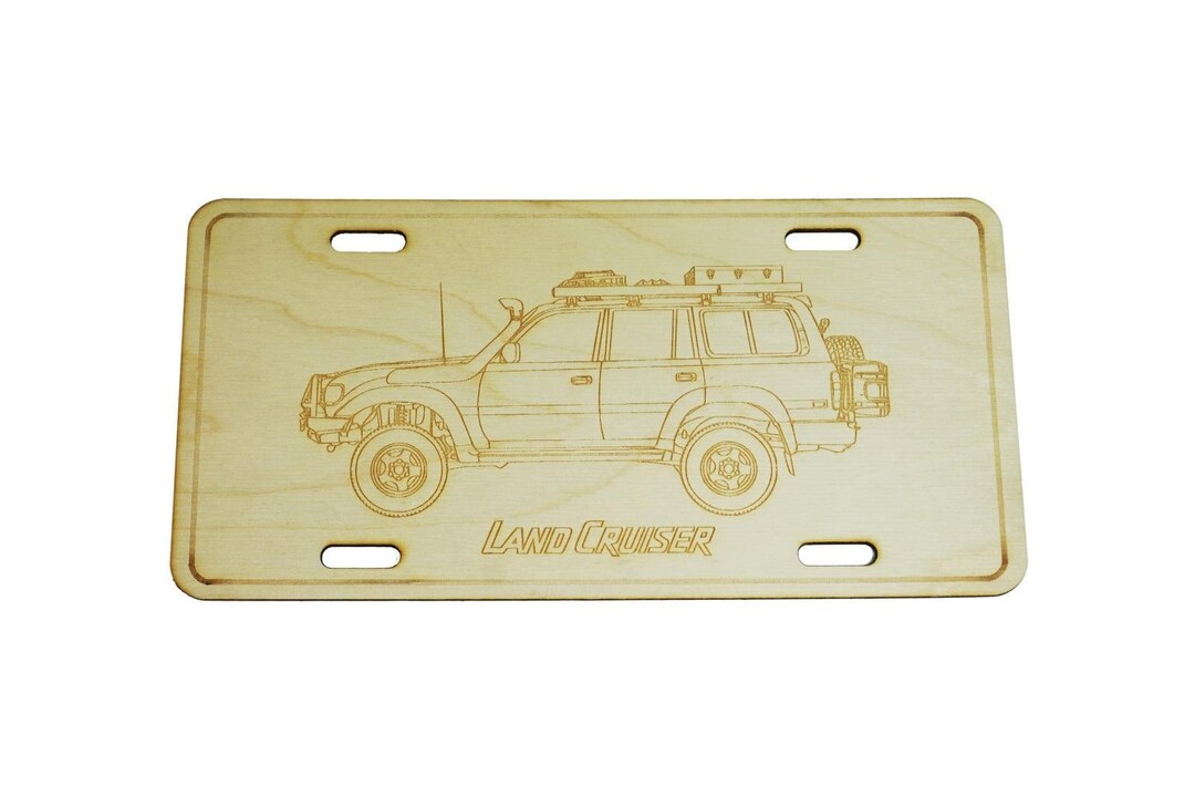 ZSPEC Toyota Landcruiser 4x4 SUV License Plate, Birch, Ornamental - Etsy