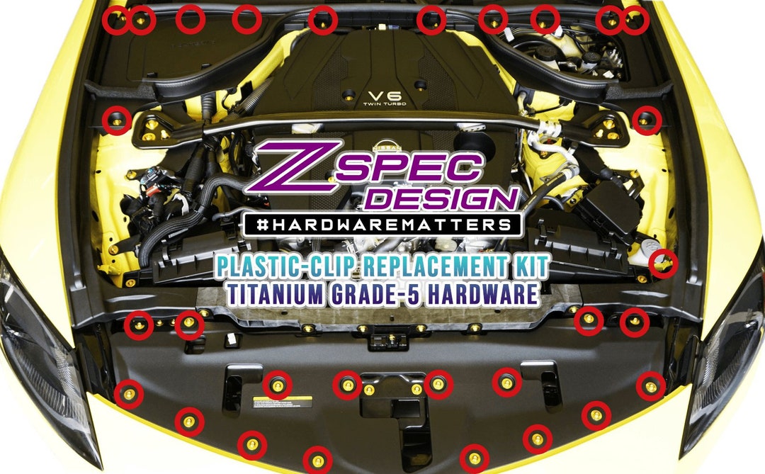 ZSPEC Plastic-clips Replacement Kit for '23+ Nissan Z RZ34, Grade-5 ...
