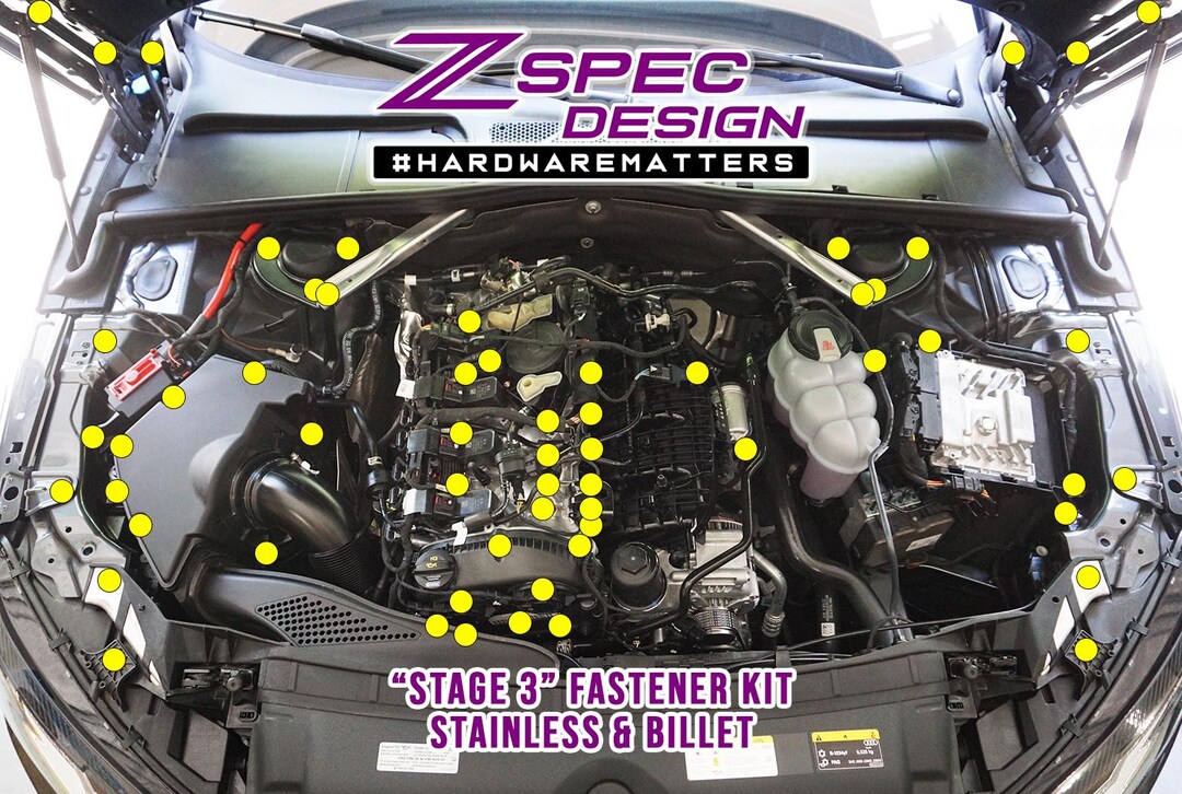 ZSPEC "stage 3" Dress up Bolts® Fastener Kit for '16-20 Audi A4 B9 2.0L ...