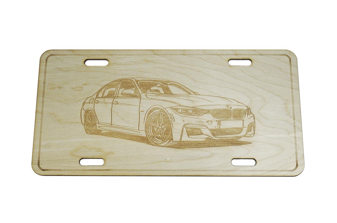 ZSPEC BMW 4-door Sedan License Plate, Birch, Ornament for Office ...