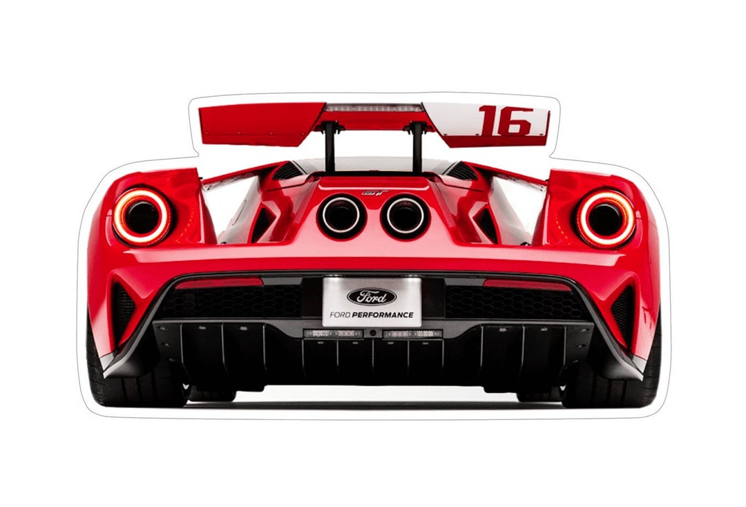 Ford GT Super-car Rear-view Vinyl Decal / Sticker Red - Etsy
