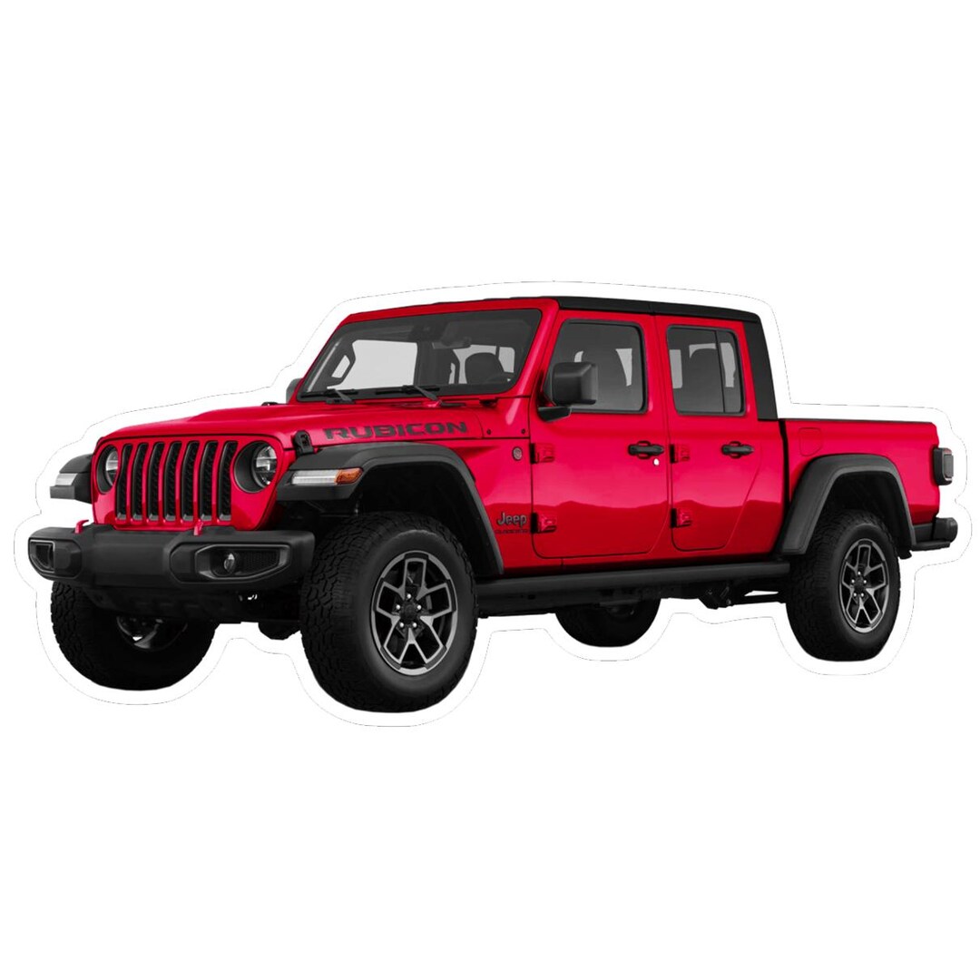 Jeep Gladiator Red Rubicon Vinyl Decal / Sticker - Etsy