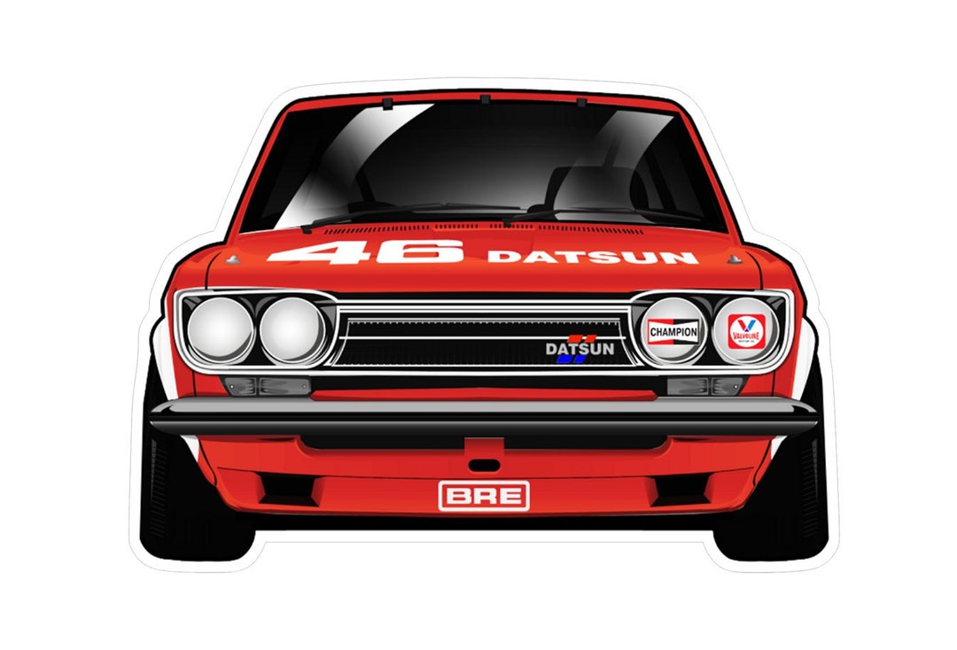 Datsun 510 46 Race Car Vinyl Decal / Sticker, 4 X 2.8 - Etsy