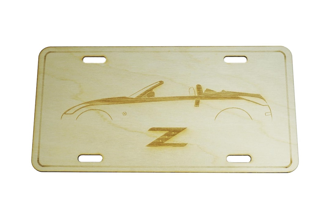 ZSPEC Nissan 350z Roadster License Plate, Birch, Ornament for Office ...