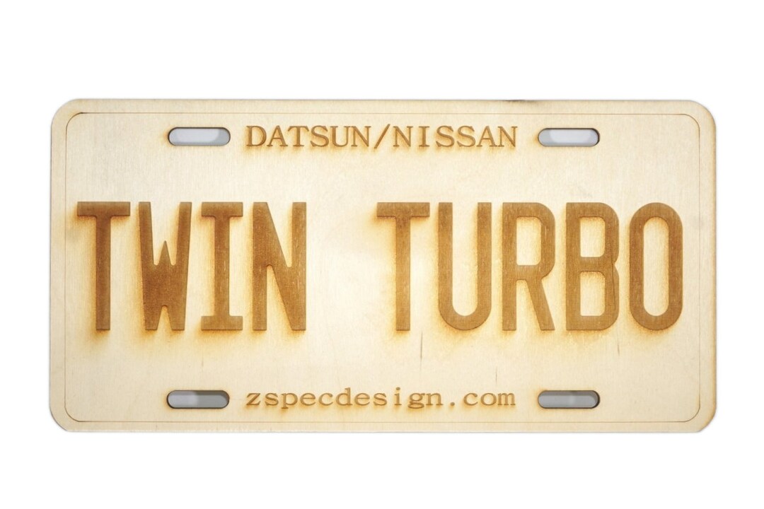 ZSPEC Nissan twin Turbo License Plate Birch - Etsy