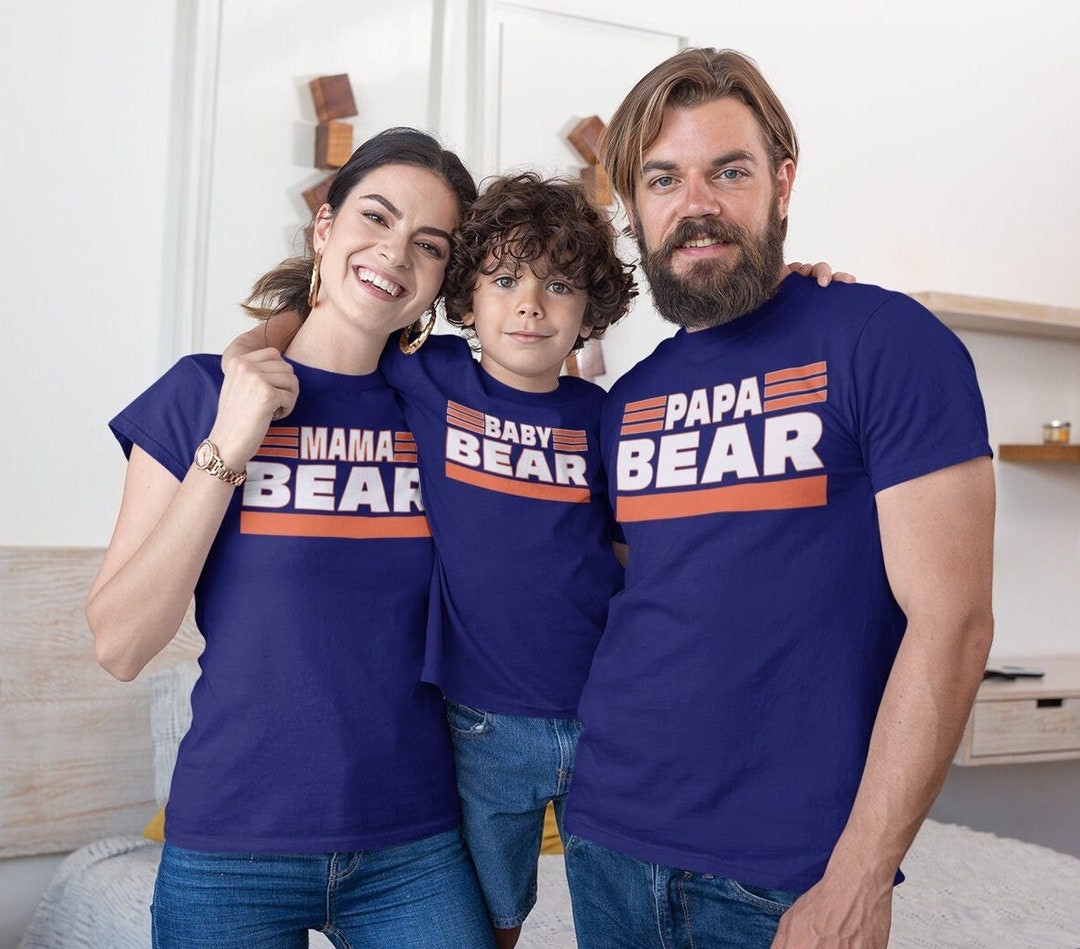 Chicago Football Shirt, Family Fan Shirt, Bear T-shirt, Cute Bear Shirt ...