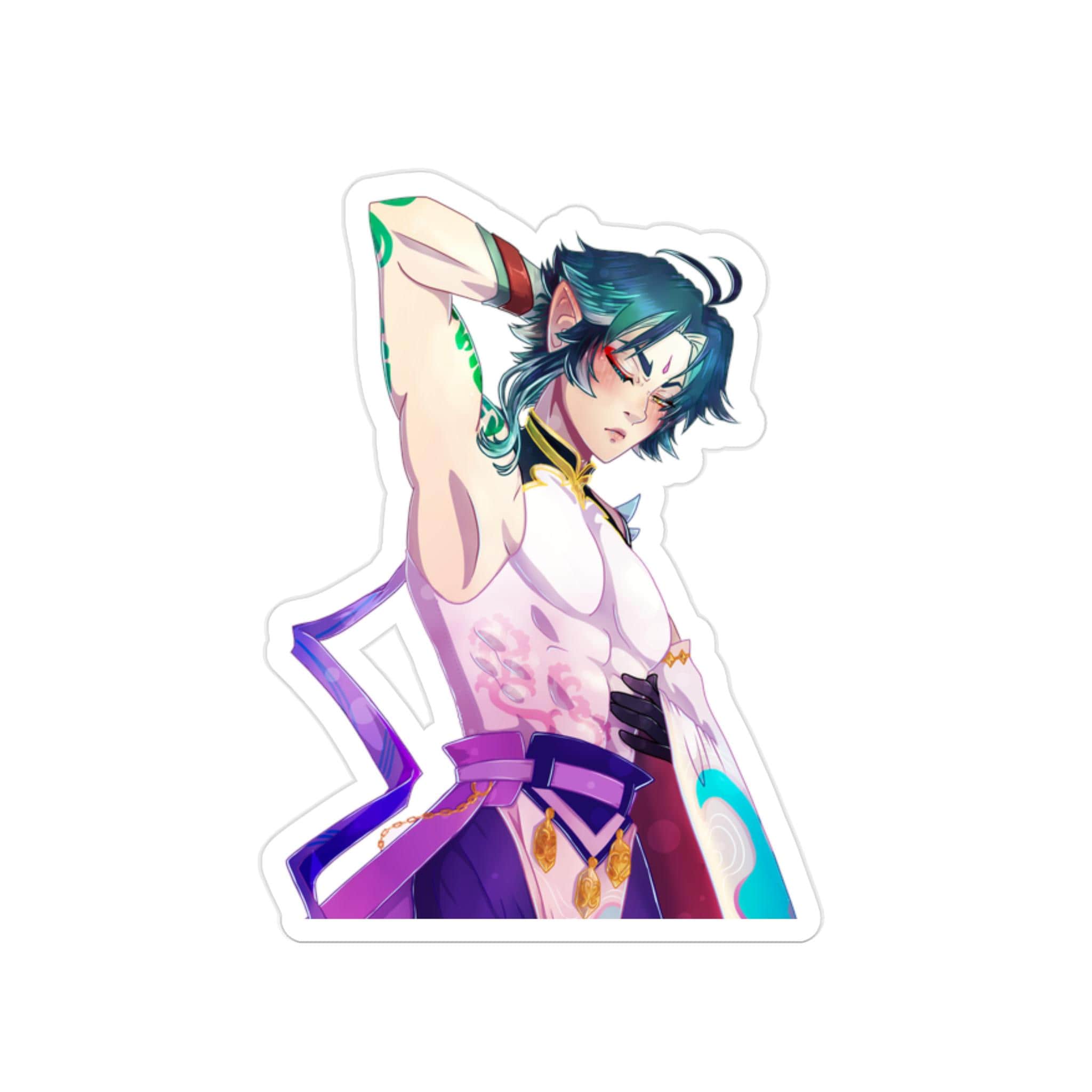 Xiao Dakimakura Transparent Die-cut Stickers for Outdoors, Playful ...