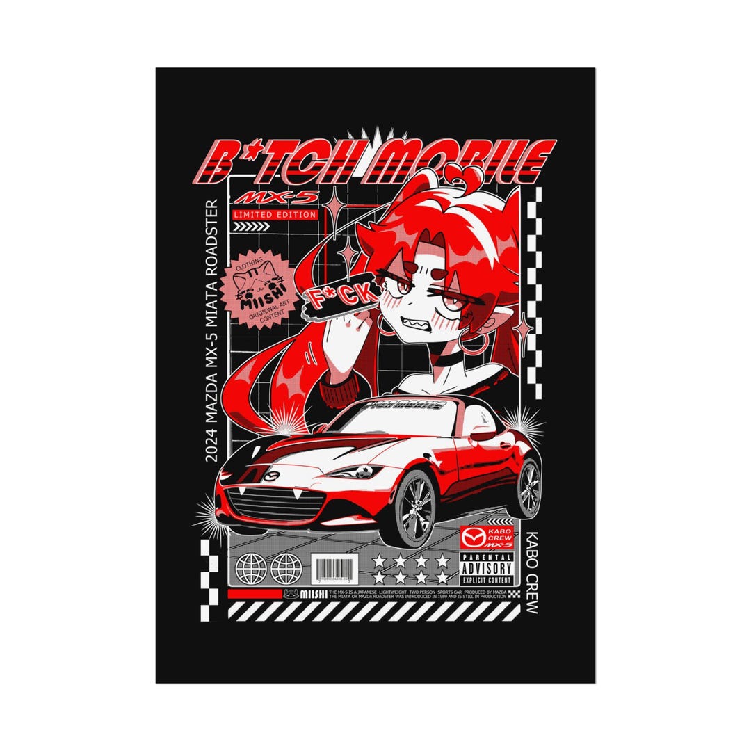 B*tch Mobile JDM Print, Magazine Poster Design, Performance Sports Car ...
