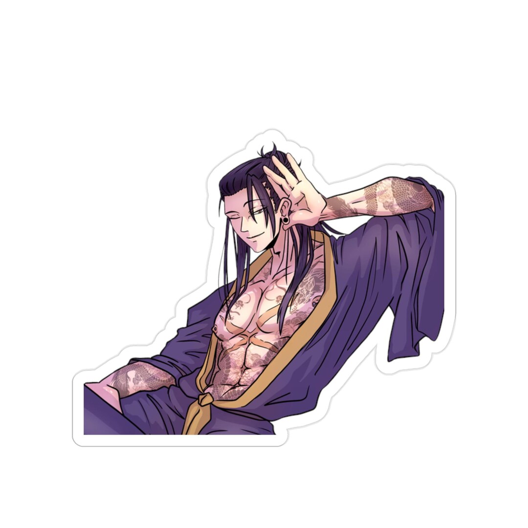 Spicy Geto Suguru Transparent Die-cut Stickers for Outdoors, Playful ...