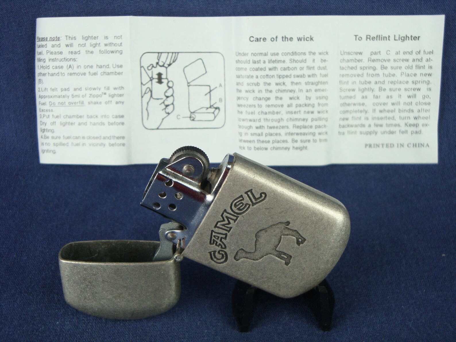 NIB CAMEL LIGHTER Vintage 1997 Flip-top Brushed Metal - Etsy