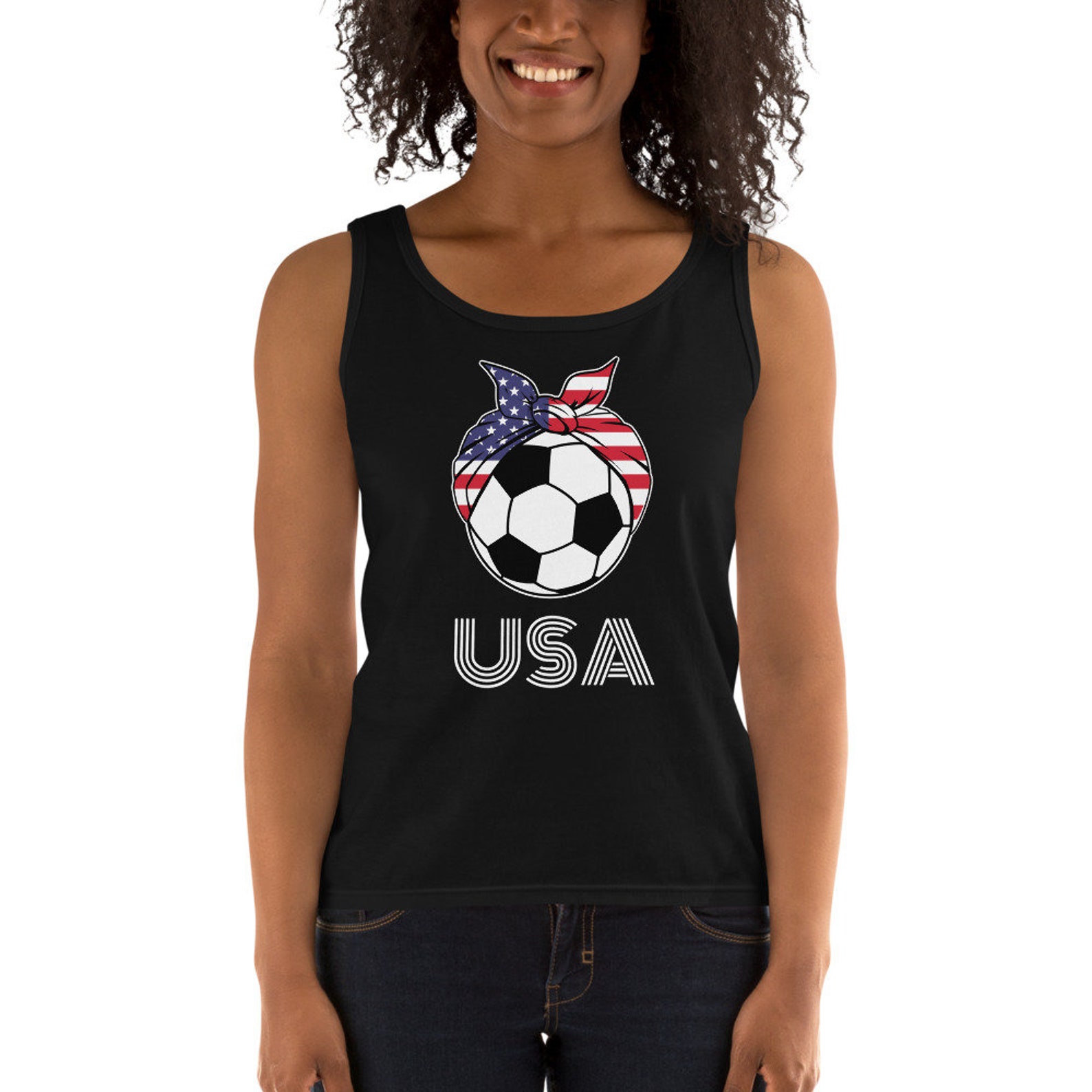 USA Womens Soccer Tank Top, France 2019 Shirt, US Woman National Soccer ...