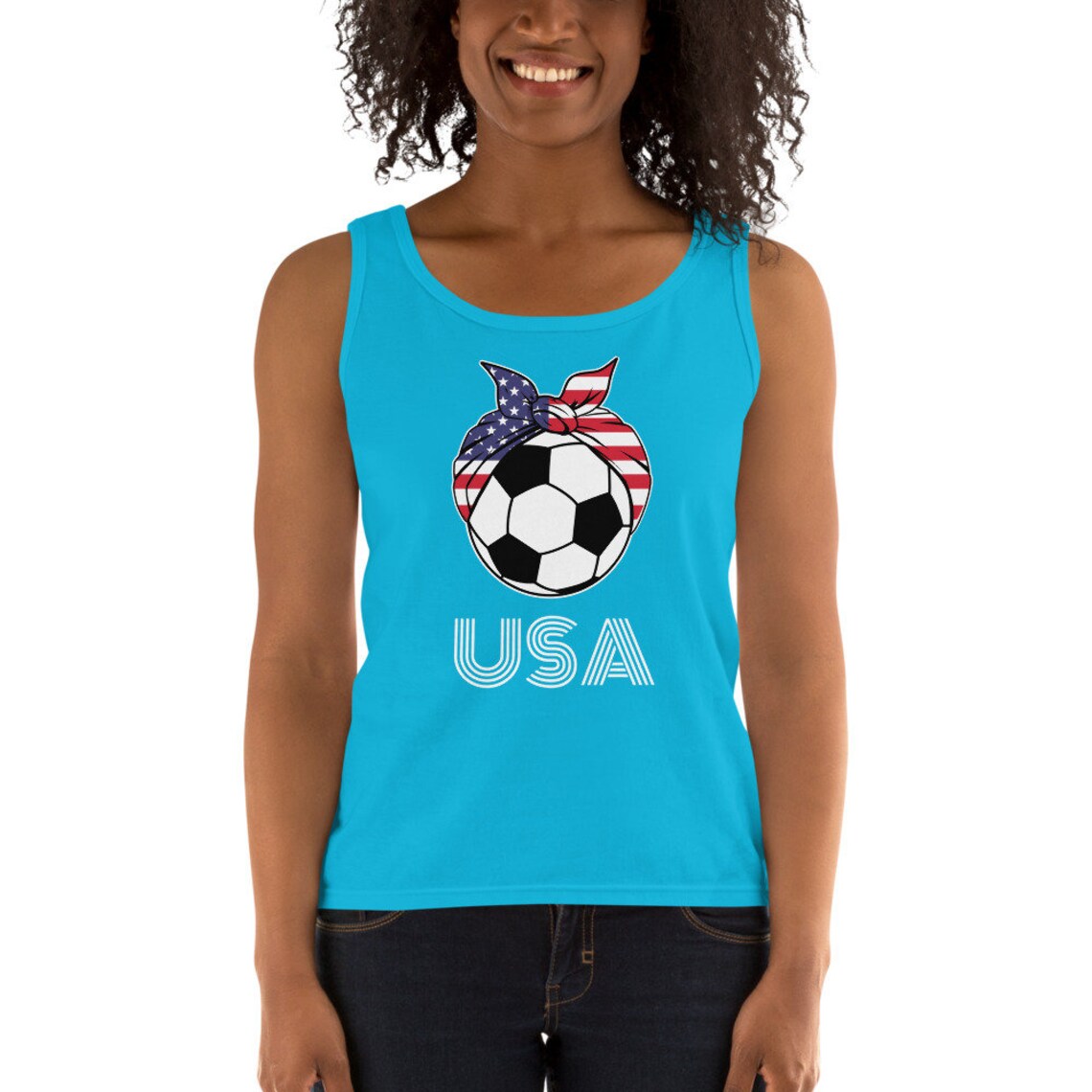 USA Womens Soccer Tank Top, France 2019 Shirt, US Woman National Soccer ...