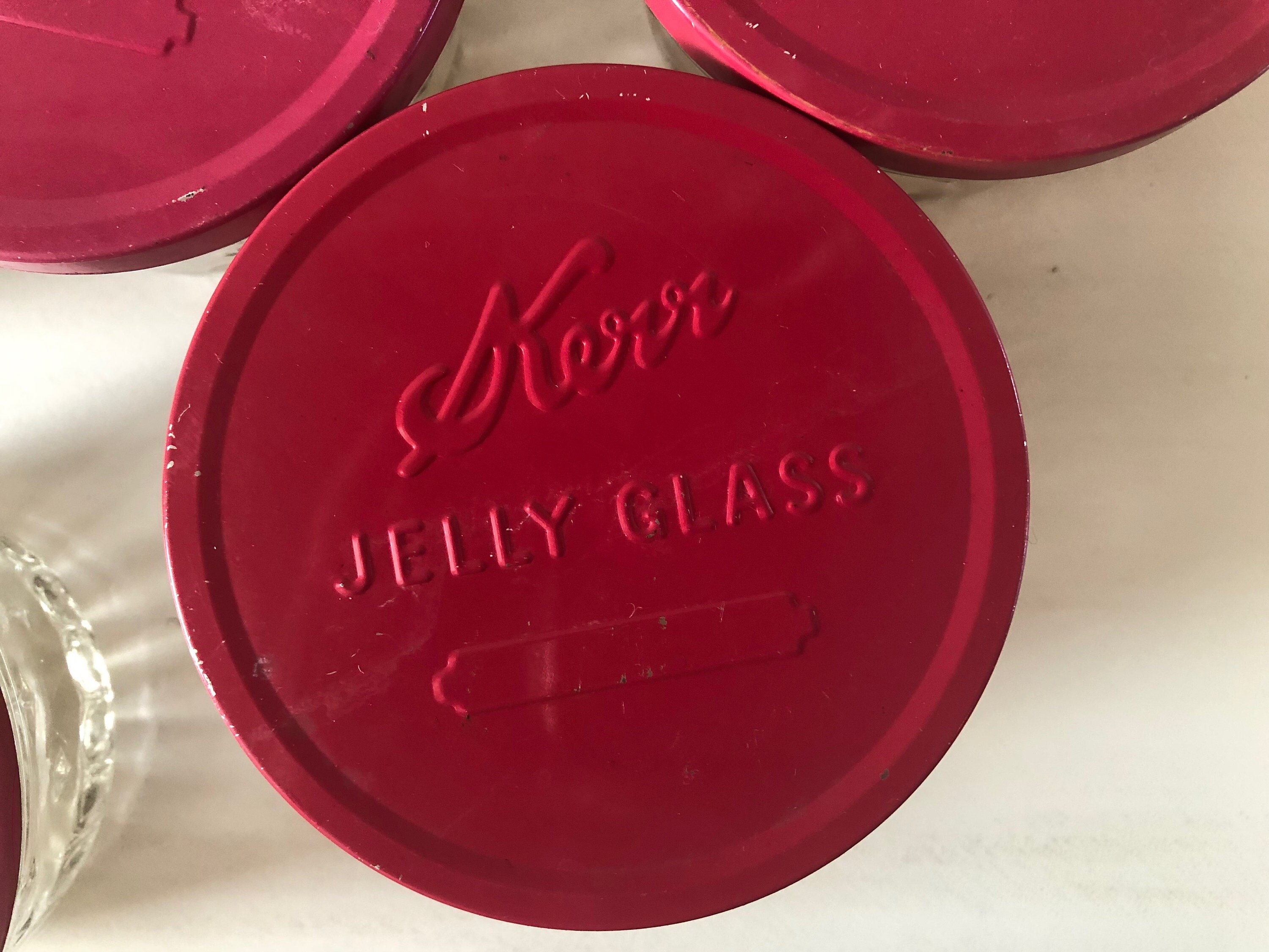 Vintage set of 12 Kerr Jelly Glass Half-pint Jars Mid-century, Retro ...
