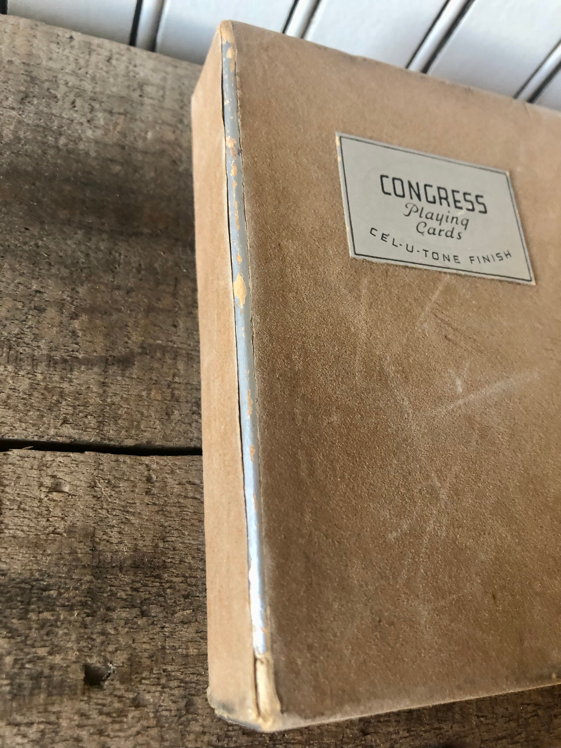 Vintage Congress Playing Cards Cel-u-tone Finish Double Deck 54 Cards ...