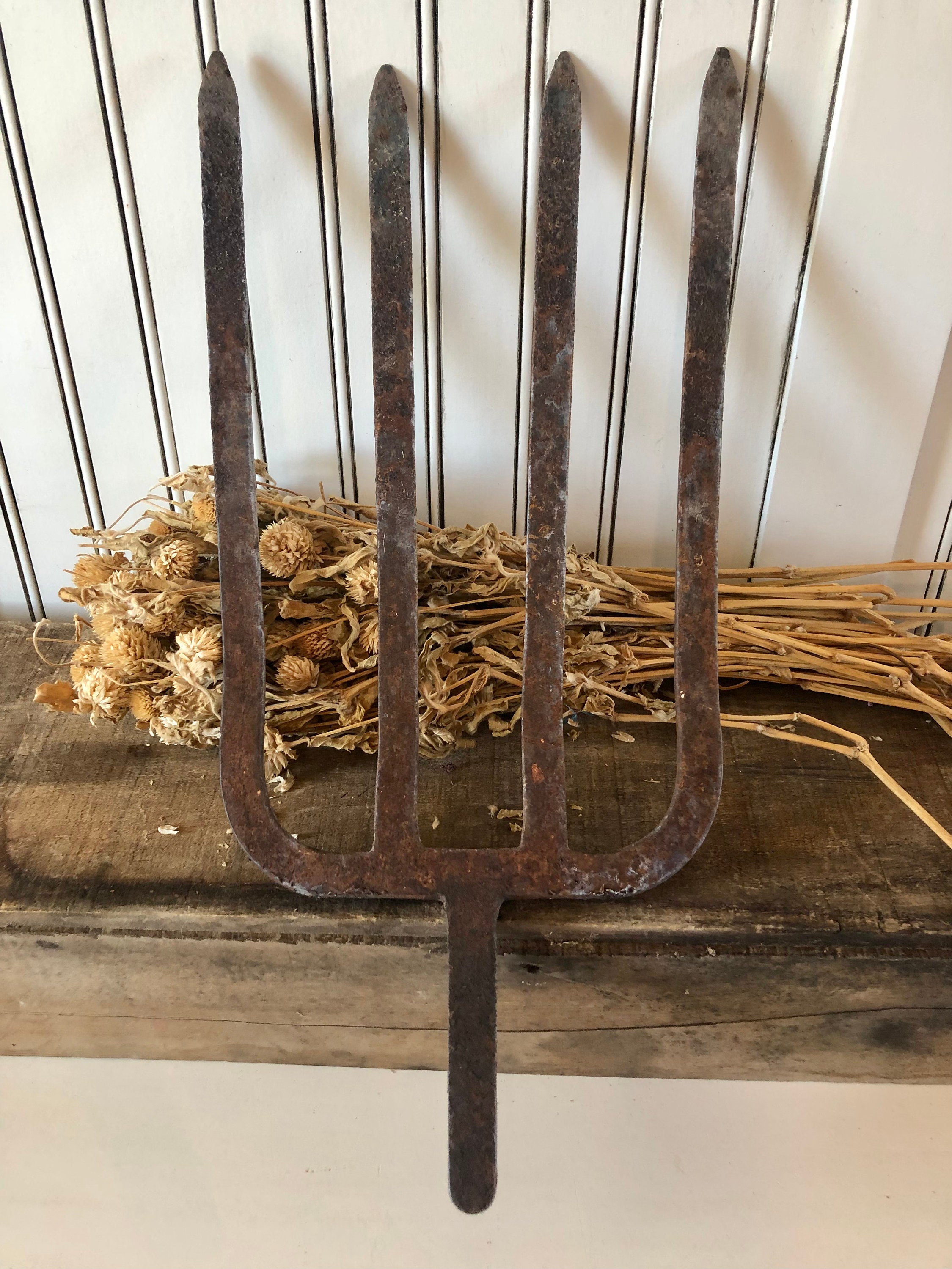 Vintage Metal Pitch Fork Head - Rustic, Rusty, Patina, Farmhouse ...