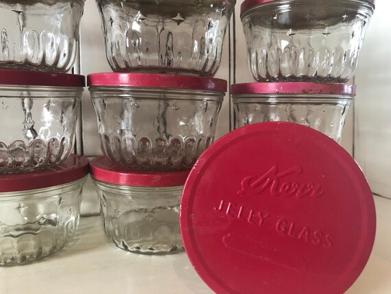 Vintage set of 12 Kerr Jelly Glass Half-pint Jars - Etsy