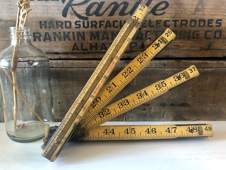 Vintage Lufkin 72 Inch Extension Rule No X46 Wooden Etsy