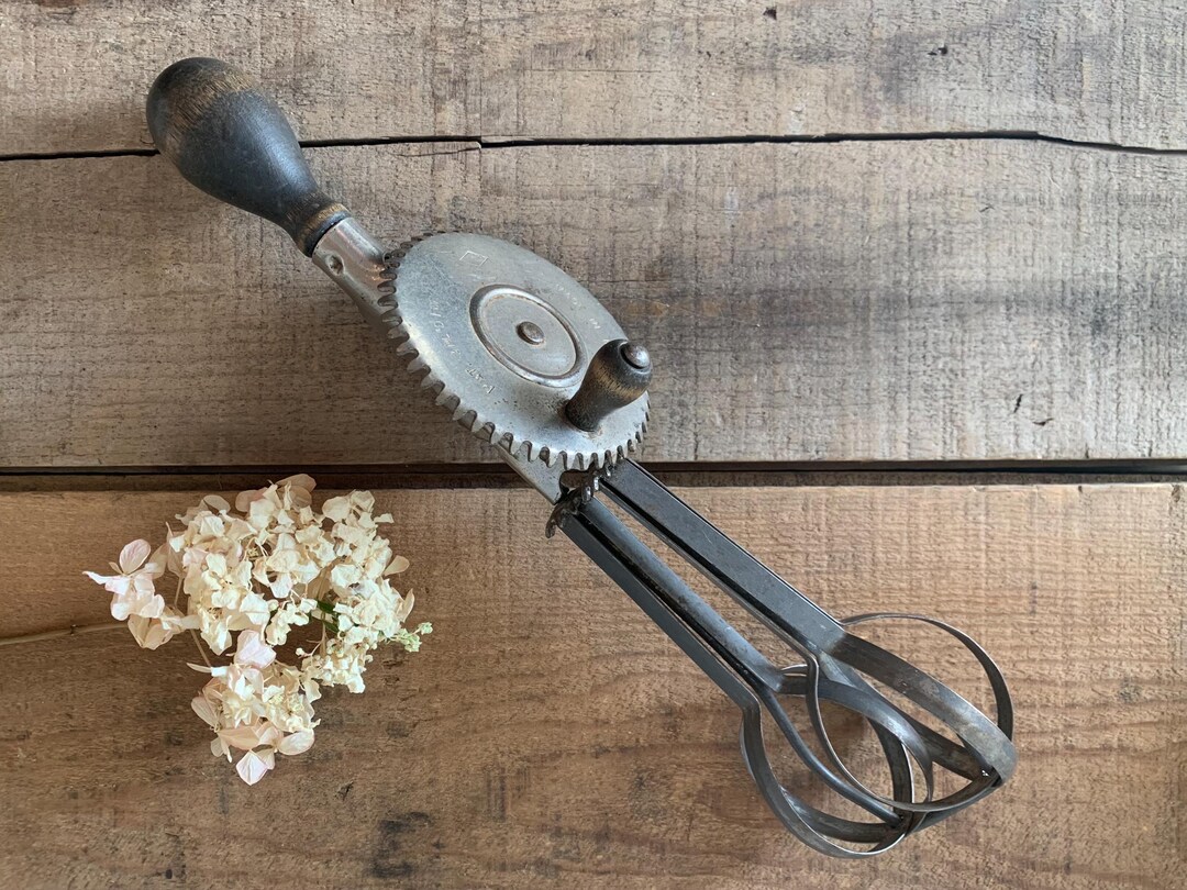 Vintage Kitchen Hand Mixer With Black Wooden Handle - Etsy