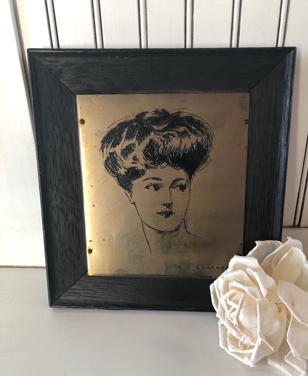 Vintage Brass Etching, Arthur Garfield Learned Portrait, Boston Herald ...