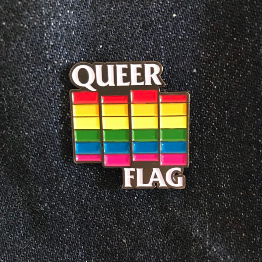 Queer Flag Enamel Pin LGBTQIA Pride Punk Queer Gay - Etsy