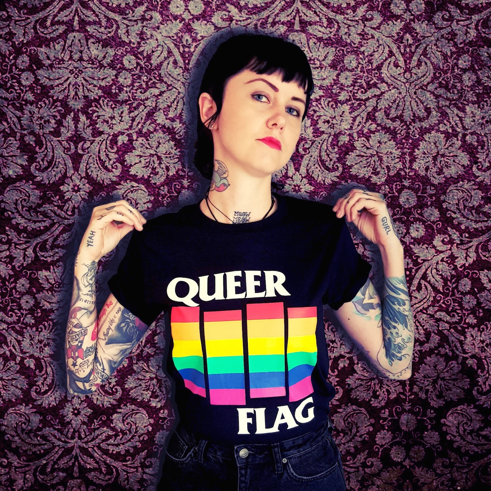 Queer Flag Tshirt LGBTQIA, Punk Rock, Queer Pride - Etsy Australia