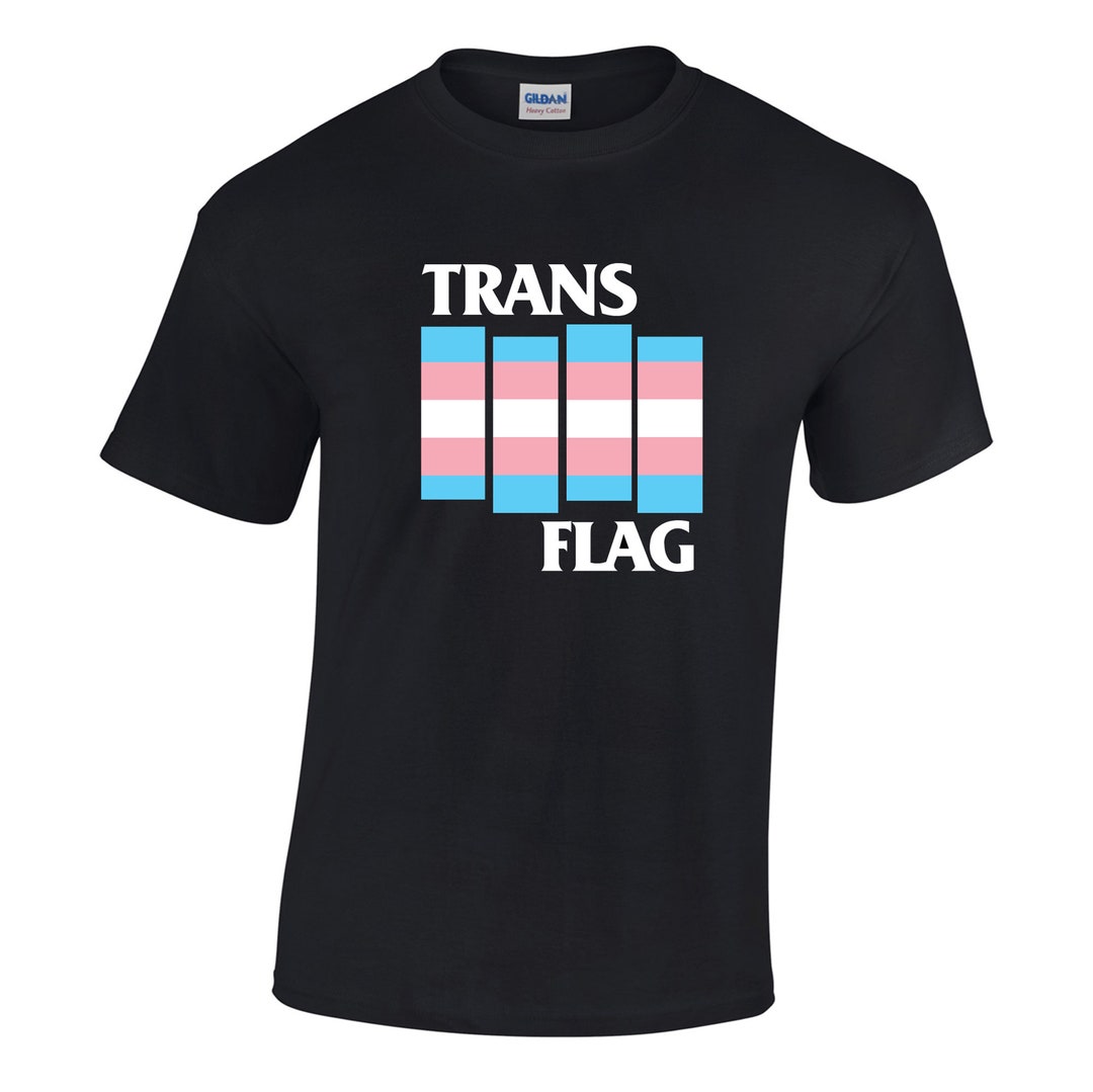Trans Flag T-shirt - Trans Pride, Transgender Rights, Punk Rock ...