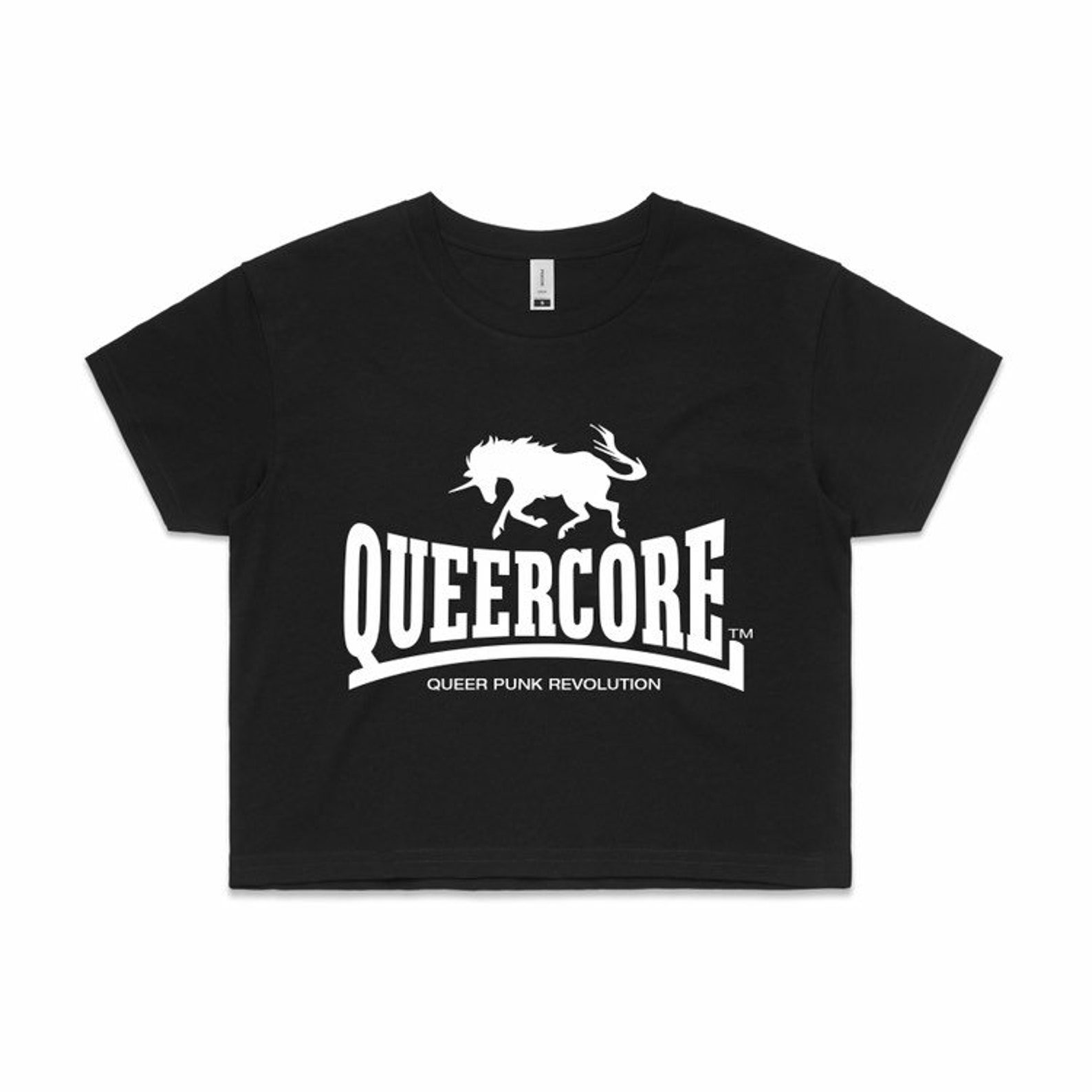 Queercore Crop Tee in Various Colours LGBTIQ Queer Punk - Etsy