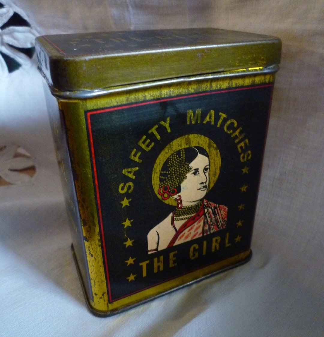Old Swedish Matchbox Early 20th Century Antique Swedish-made Metal ...